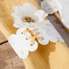 Rond de serviette mariage buccolique pas cher - collection Daisy