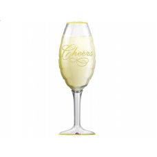 Ballon Mylar Géant Flute a Champagne, Ballon gonflable mariage - Badaboum