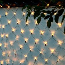 Filet lumineux 96 LED Blanc Chaud, deco de noel pas cher - Badaboum