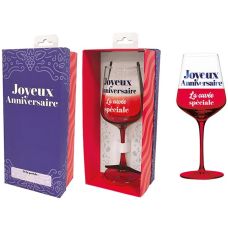 Coffret Verre à Vin Joyeux Anniversaire - Cadeau anniversaire Original ...