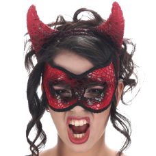 Kit déguisement femme diablesse pas cher – Serre-tête cornes et masque ...