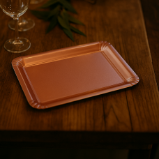 Plateau en carton Terracotta 24 x 33 cm, vaisselle jetable - Badaboum