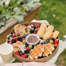 Plateau Rond Carton Kraft 30cm, vaisselle jetable - Badaboum