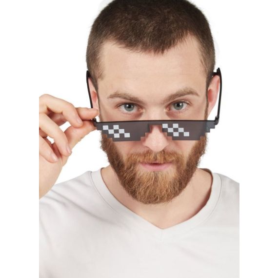 Lunettes Pixel Art - accessoire adulte pas cher - Badaboum