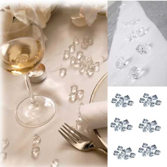 Pierre cristal transparente pour deco table mariage - Badaboum