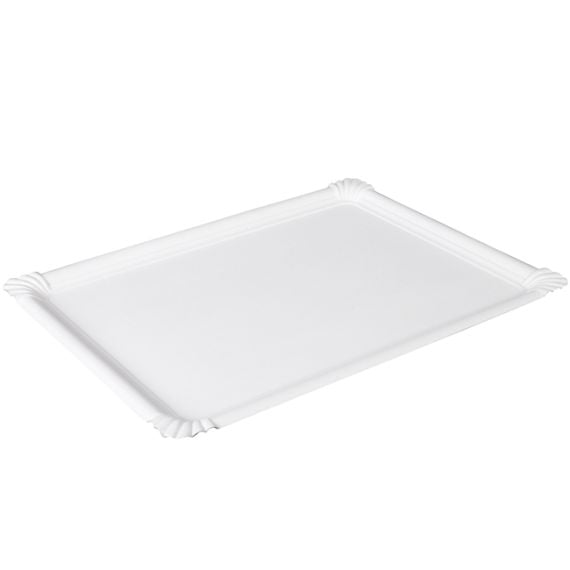Plateau jetable Blanc 34x45cm, plateau en carton