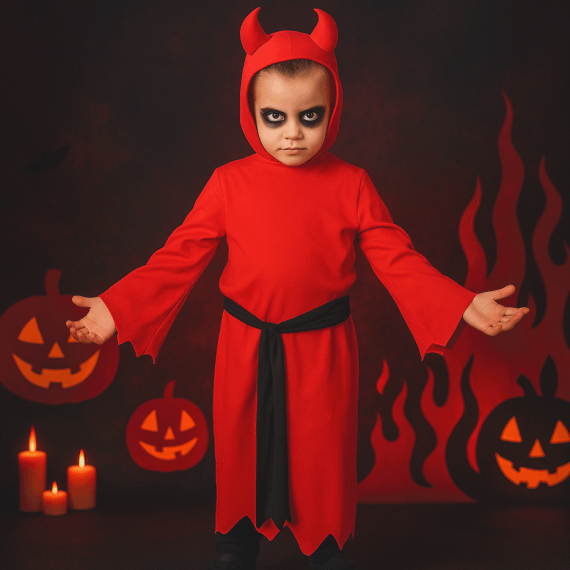 Déguisement diable enfant 7/8 ans Halloween pas cher - Costume rouge ...