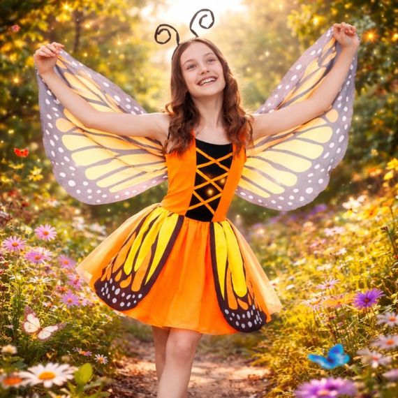Déguisement papillon fille 3/4 ans - costume fille pas cher - Badaboum.fr