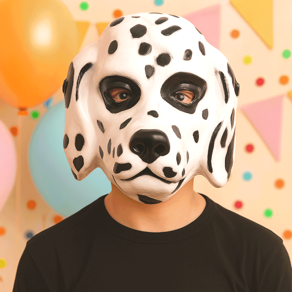 Masque chien dalmatien déguisement adulte enfant pas cher - Badaboum.fr